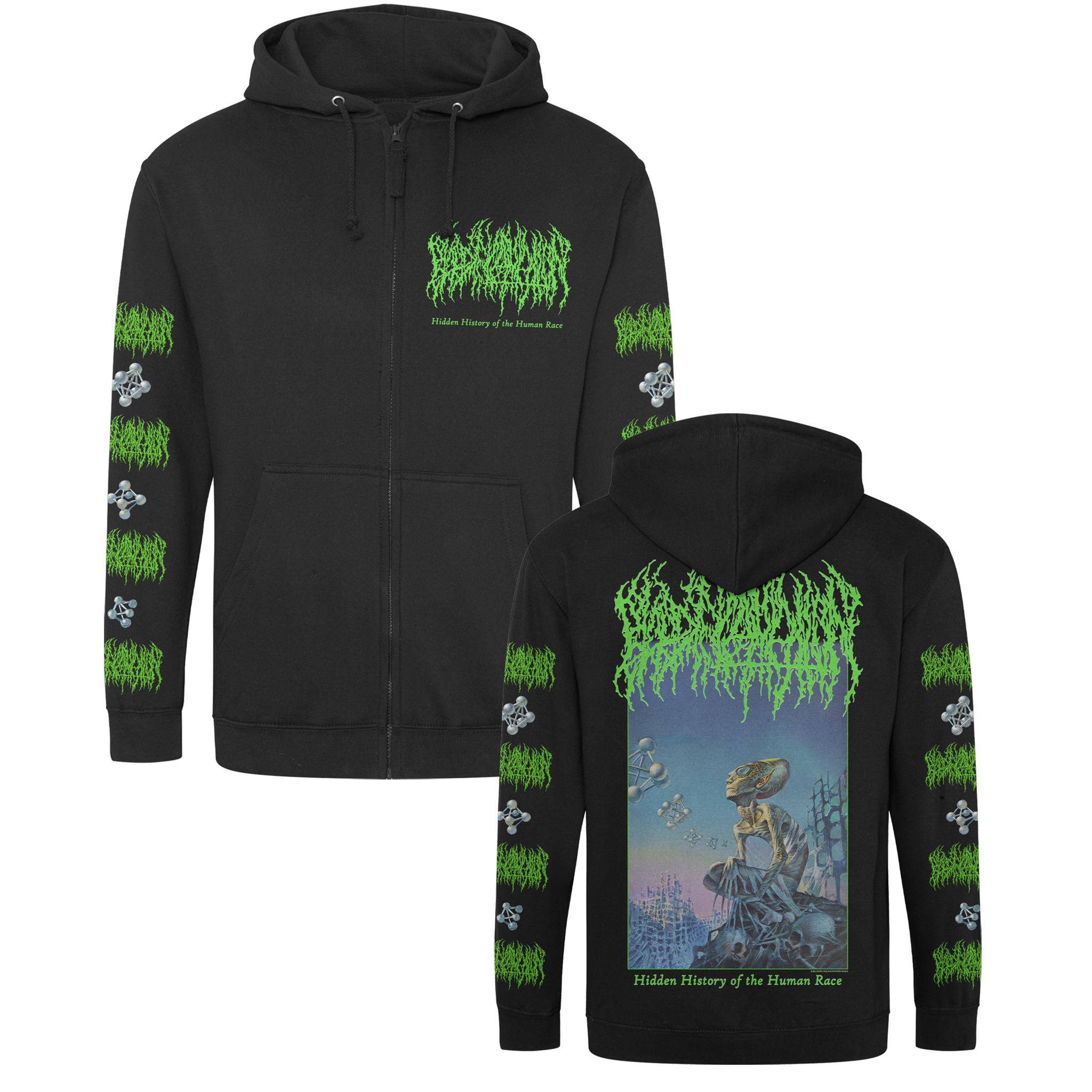 Blood Incantation (Hidden History) Zip-Hood – Blood Incantation EU/UK Store